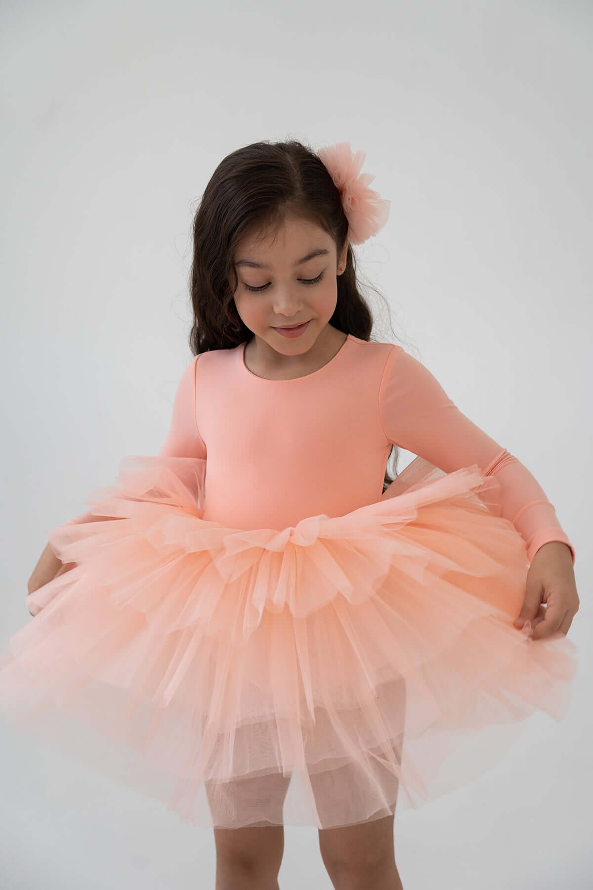 Salmon Peony Tutu Dress | Mini Celebrities
