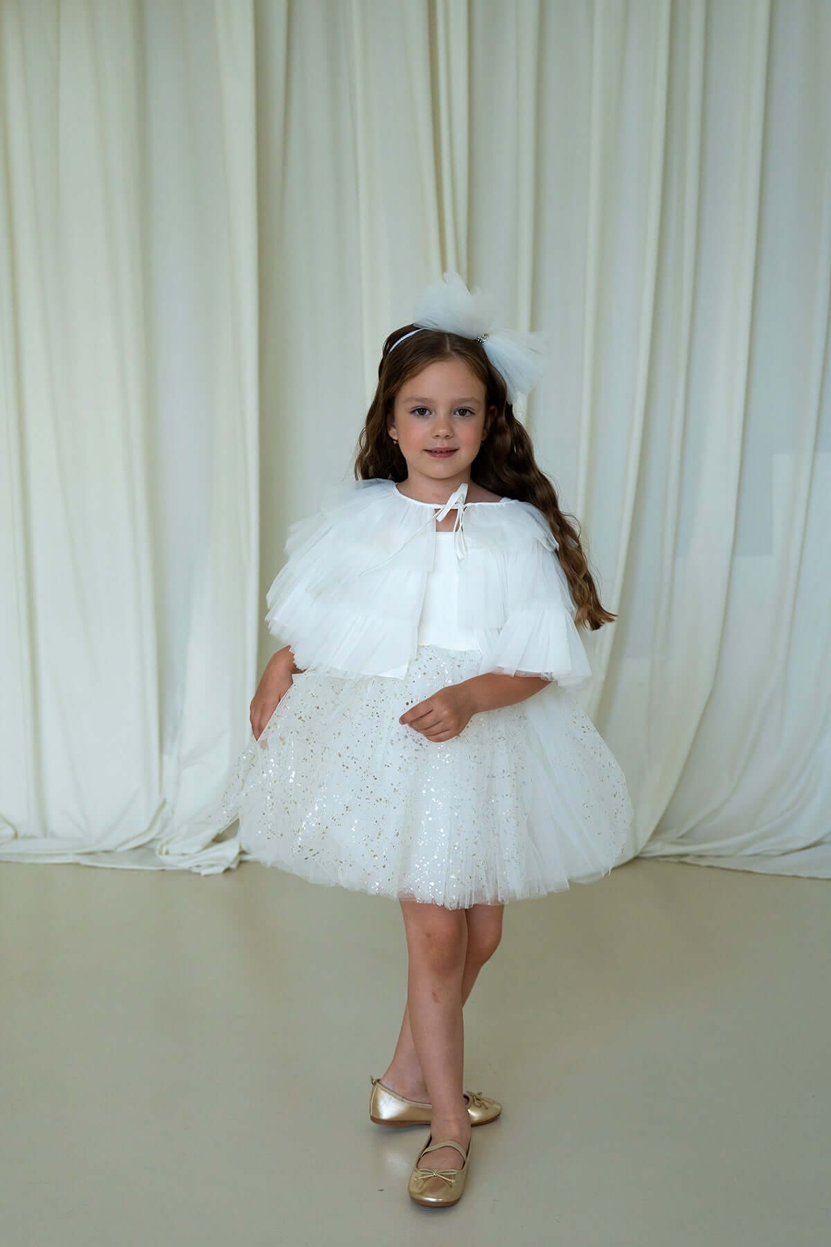 Sparkle White Dress Set | Mini Celebrities